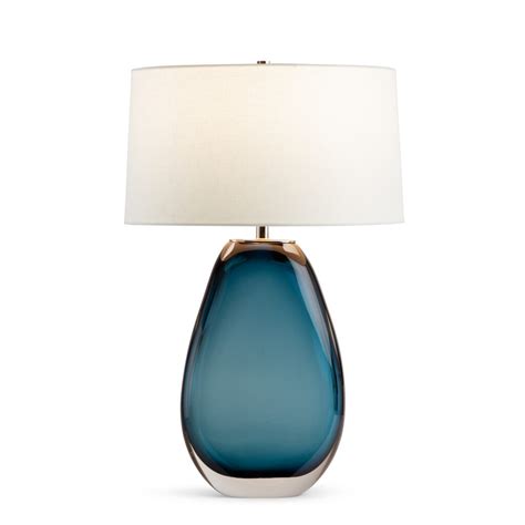 Marina Table Lamp Blue Glass Flowdecor