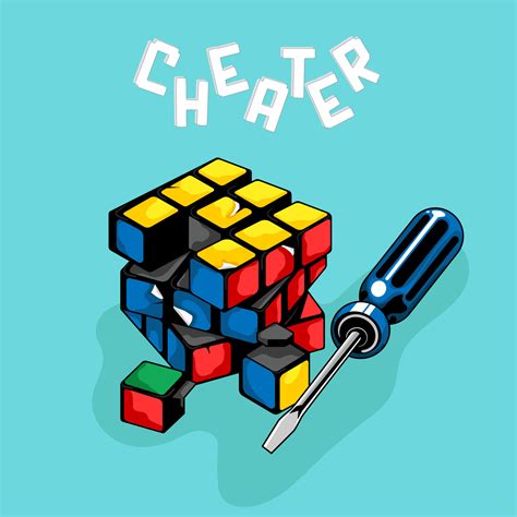 Cute Broken Cube Illustration A Concept In Cartoon Vector 15606169 Vector Art At Vecteezy