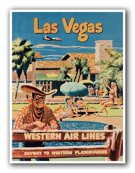 Items Similar To Las Vegas Art Print Travel Poster Vintage Home Decor