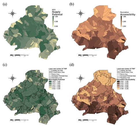 Spatial Distributions Of A Res Supply Potential And B Recreation Download Scientific