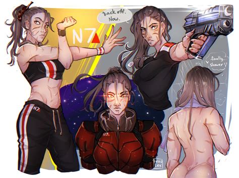 Shepard Is My Icon Scars Make Her Badass I Love Drawing Her Like That