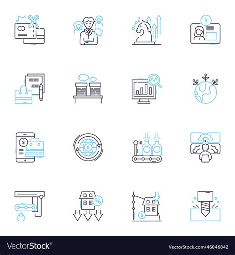 Technology Linear Icons Set Innovation Royalty Free Vector