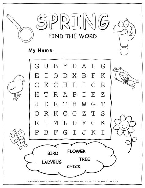 Spring Word Search Printable Pdf Free Word Search Maker