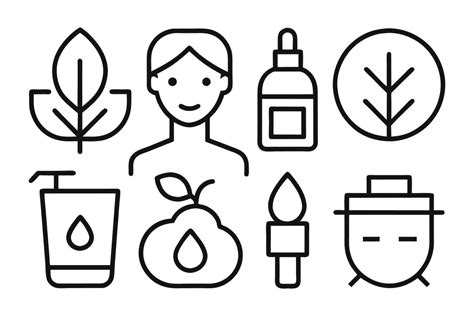 Skin Care And Health Related Editable Stroke Outline Icon Set Illustration On White Background