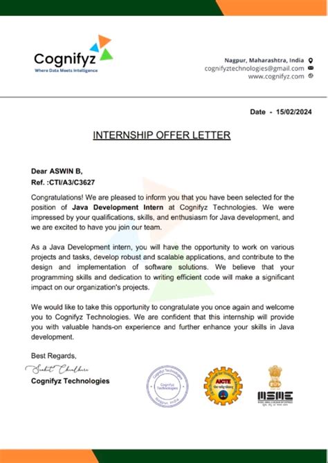 Aswin B On Linkedin Newchapter Excited Careerdevelopment Cognifyz Cognifyztech