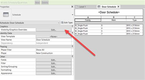Revit Schedule Doors For Linked Files With Options Micrographics