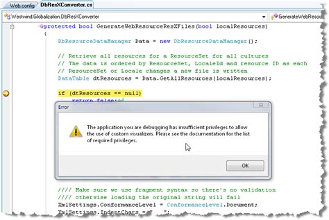 Debugger Visualizers Not Working In Aspnet Medium Trust Rick Strahls Web Log
