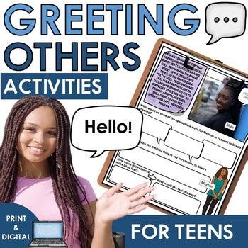Teens Greetings Conversation Skills Supports Visuals Pragmatics Social Sel