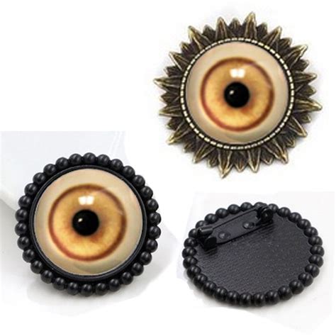 Creepy Halloween Jackal Eye Taxidermy Brooch Etsy