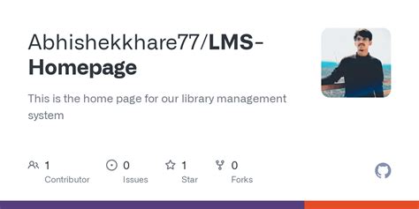 Github Abhishekkhare77 Lms Homepage This Is The Home Page For Our