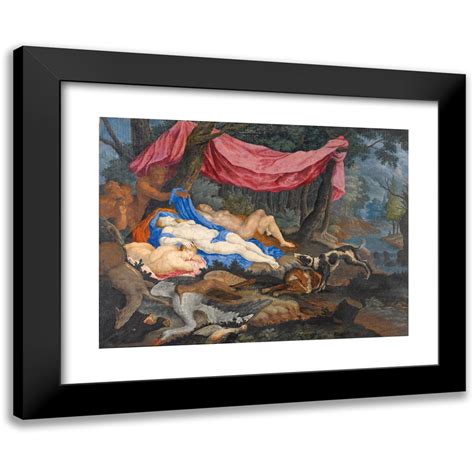 Flemish School 18x14 Black Modern Framed Museum Art Print Titled A
