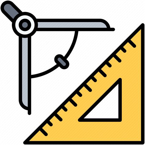 School Education Institution Learn Trigonometry Compass Icon