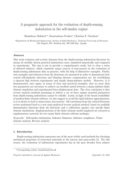 Pdf A Pragmatic Approach For The Evaluation Of Depth Sensing