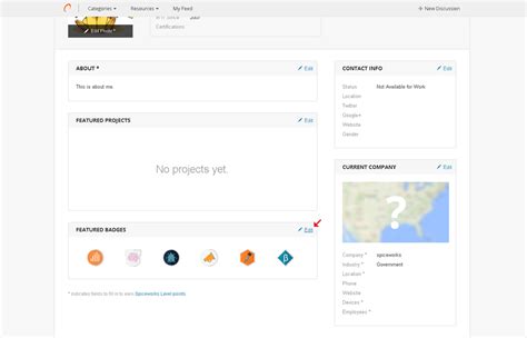 How To Edit Your Featured Badges Spiceworks Support Spiceworks Community