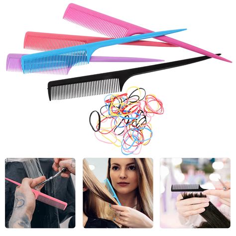 Heanujj Combs For Hair Stylist 1 Set For Home And Salon Use Assorted Color Plastic