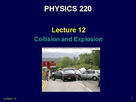 PHYSICS Lecture Collision And Explosion Lecture