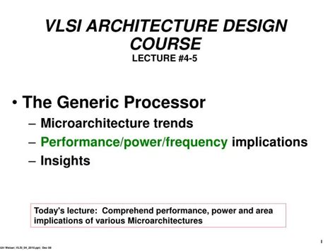 ppt vlsi architecture design course lecture 4 5 powerpoint