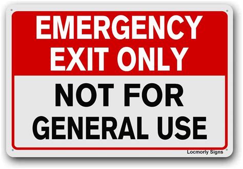 Emergency Exit Only Not For General Use Sign No Trespassing Sign
