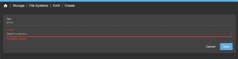 issue creating file system in openmediavault general openmediavault