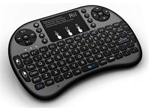 Rii I Mini Bluetooth Keyboard With Touchpad Qwerty Keyboard Backlit Portable Wireless