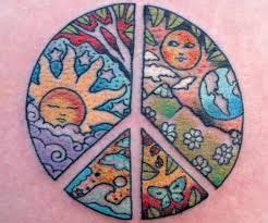 Resultado De Imagen Para Tatuaje Simbolo Hippie Peace Sign Tattoos