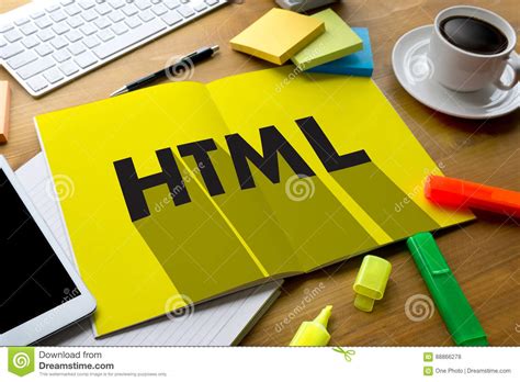 Learn Html Web Development And Web Design Trendy Long Shadow Stock