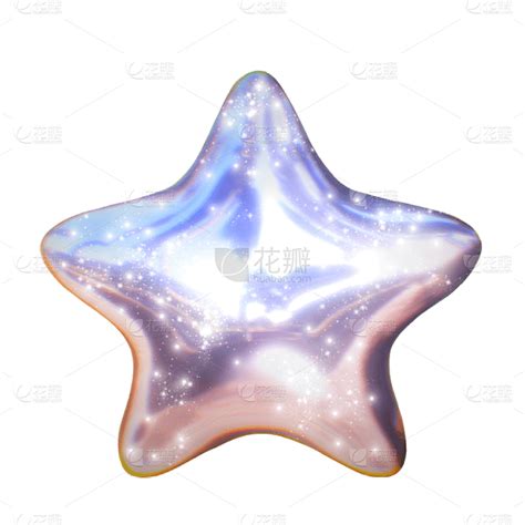 酸性风闪亮立体星星装饰元素贴纸4