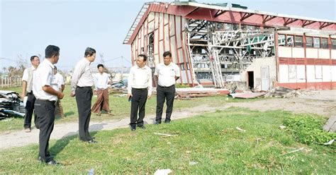 ပြည်ထောင်စုဝန်ကြီး ဦးမင်းသိန်းဇံ ဆိုင်ကလုန်းမုန်တိုင်း မိုခါ ကြောင့