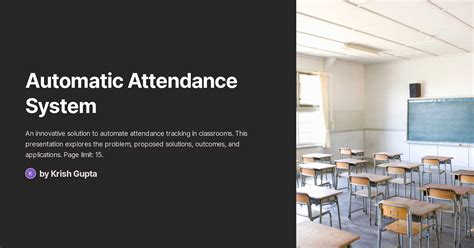 Automatic Attendance System