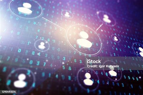 파란색 배경에 소셜 네트워크 아이콘 그림 네트워킹 개념입니다 3d 렌더링 소셜 네트워킹에 대한 스톡 사진 및 기타 이미지