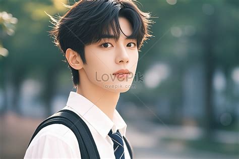 캠퍼스 스타일 에너제틱하고 해맑은 남자 아이돌 사진 무료 다운로드 Lovepik