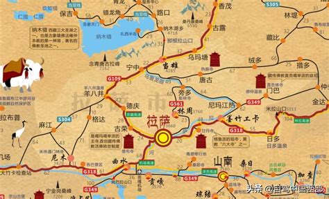 2020 西藏旅游地图，自驾西藏必备！线路、景点、公里数等参数 每日头条