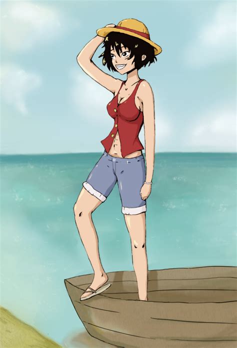 Luffy Female Version By Abstract Panda On Deviantart