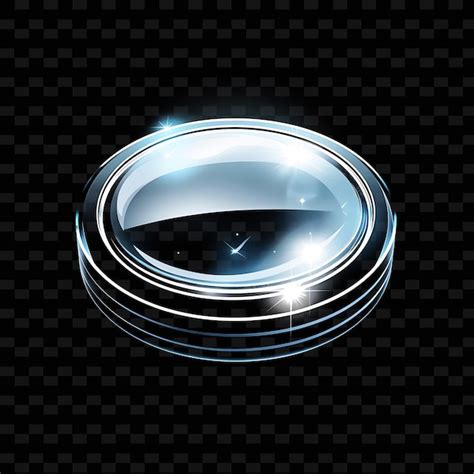A Silver Object With A Blue And Black Background Premium Ai Generated Psd