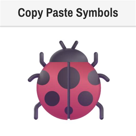 Lady Beetle Emoji Copy And Paste Text 🐞 Meaning Unicode