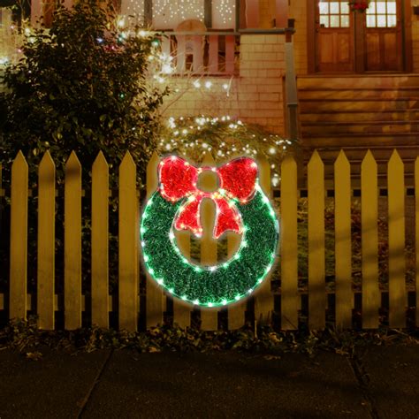 Tinsel Wreath Twinkling Led Ropelight Decoration 50cm Discount Party