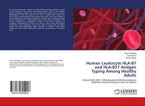 Human Leukocyte Hla B7 And Hla B27 Antigen Typing Among Healthy Adults