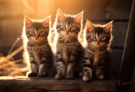 Cute Kittens In The Barn On The Farm Stock Illustration Illustration Of Cute Nature 281339749