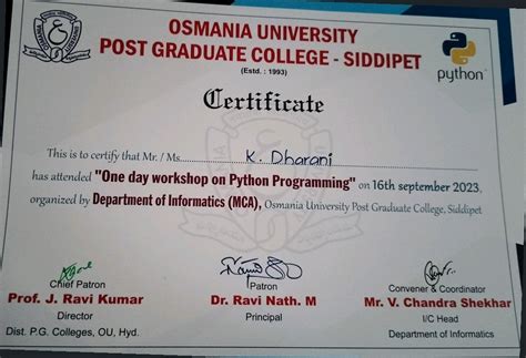 Kurapati Dharani On Linkedin One Day Workshop On Python Programming At