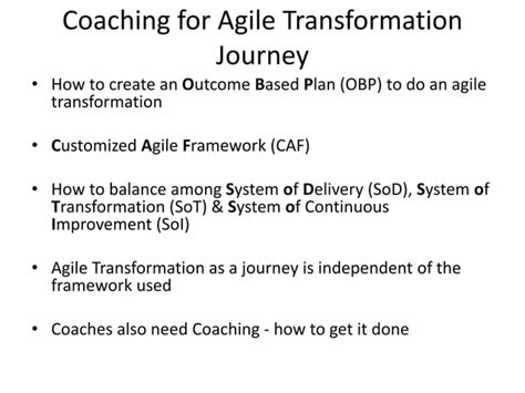 Agile Network India Coaching For Agile Transformation Journey