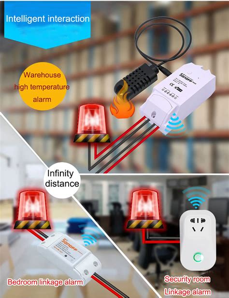 Sonoff Th16 Wireless Remote Control Switch Smart Support Temperature