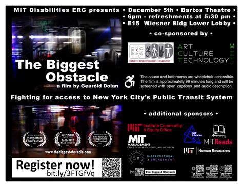 The Biggest Obstacle Film Screening And Conversation With Mit