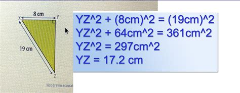 Using Pythagoras Theorem Calculate The Length Of Yz Give Your Answer