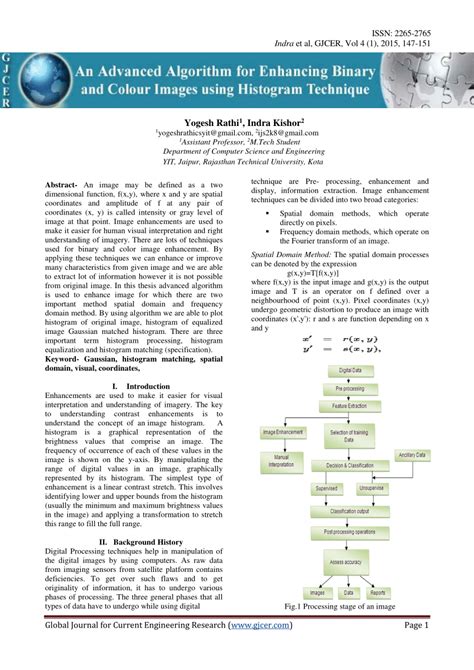 Pdf 2015 An Advanced Algorithm For Enhancing Binary And Colour Images