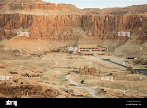 Aerial View Of The Mortuary Temple Of Hatshepsut And The Valley Of The
