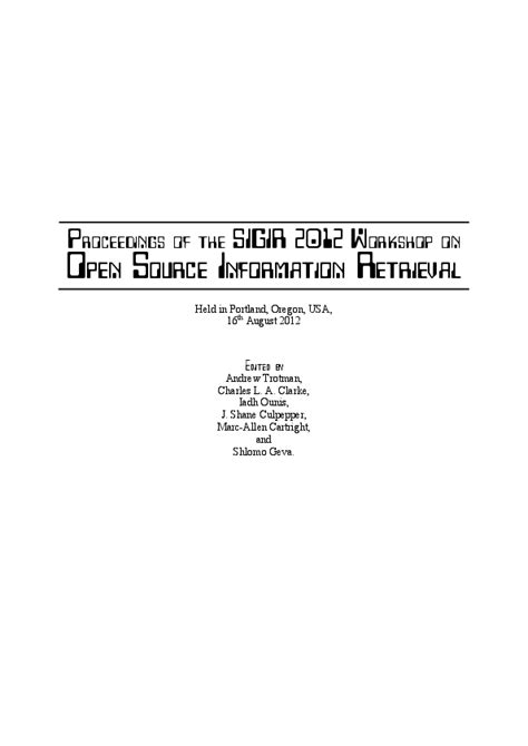 Pdf Smart An Open Source Framework For Searching The Physical World