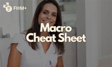 Macro Cheat Sheet Pdf Heres What To Eat Fit Healthy Macros