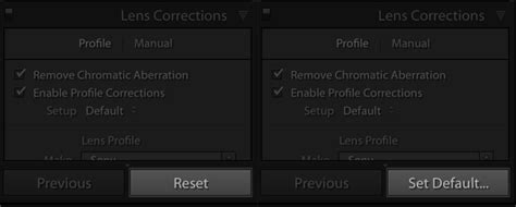 Как установить настройки кадра по умолчанию в Lightroom