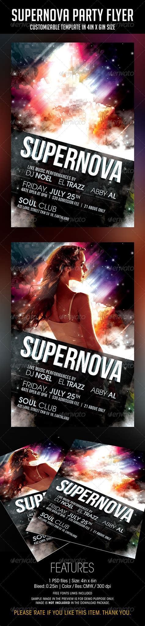 Supernova Party Flyer By Soulmemoria Graphicriver