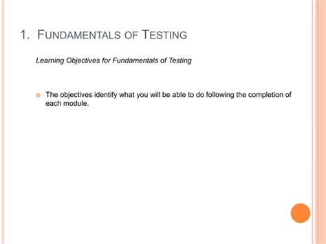 Fundamentals Of Testing Pptx